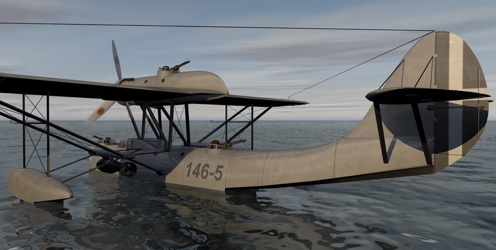 CANT Z-501 Gabbiano 3D model | CGTrader