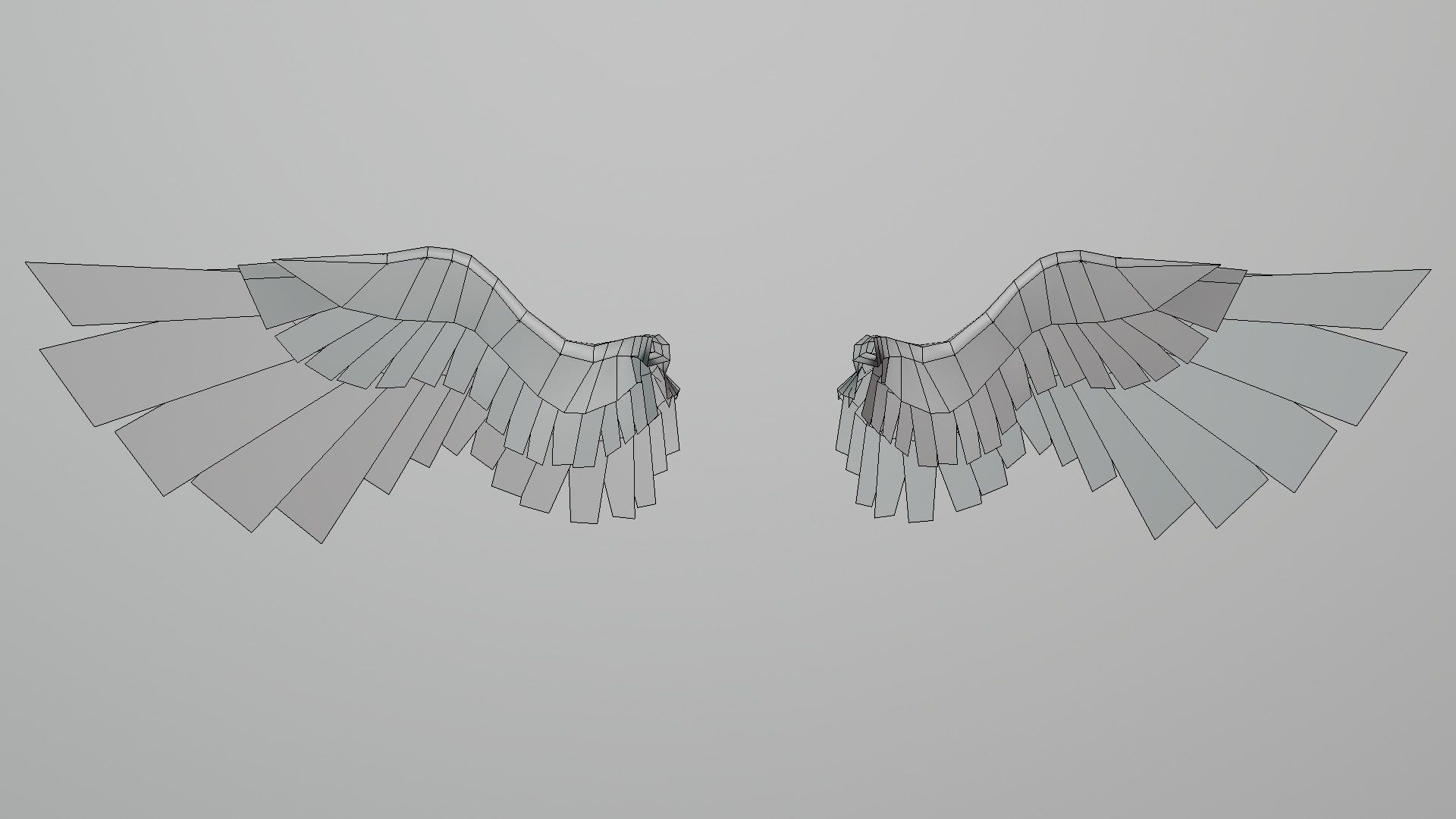 3D model Angel Wings Black - Low poly VR / AR / low-poly rigged ...