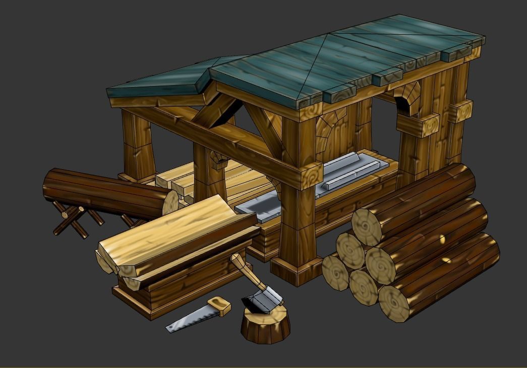 3D model Lumber mill VR / AR / low-poly | CGTrader