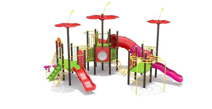 Playground - Flower Playhouse 3D model | CGTrader