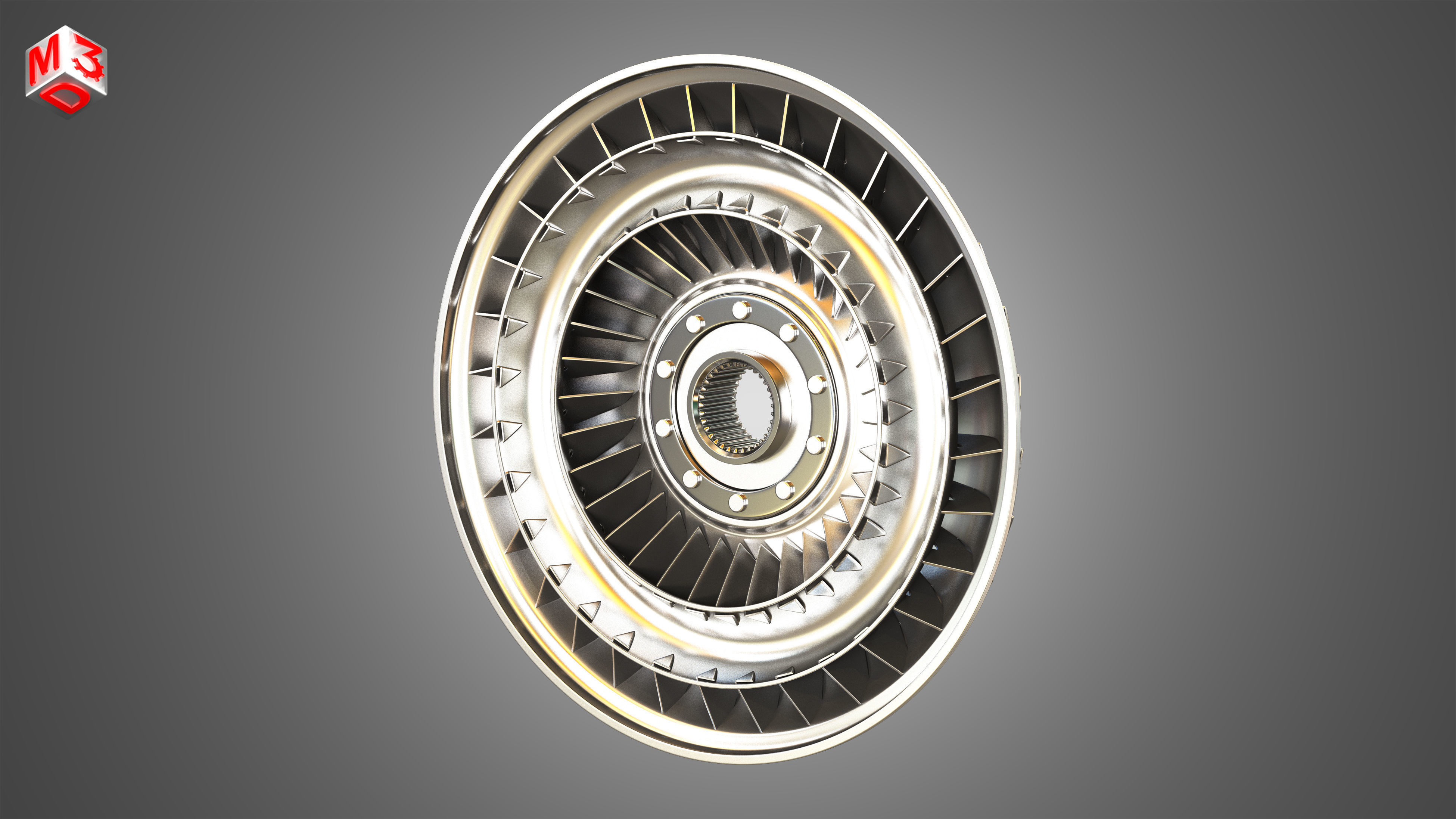 Transmission Torque Converter - with 6 Interior Parts 3D model | CGTrader