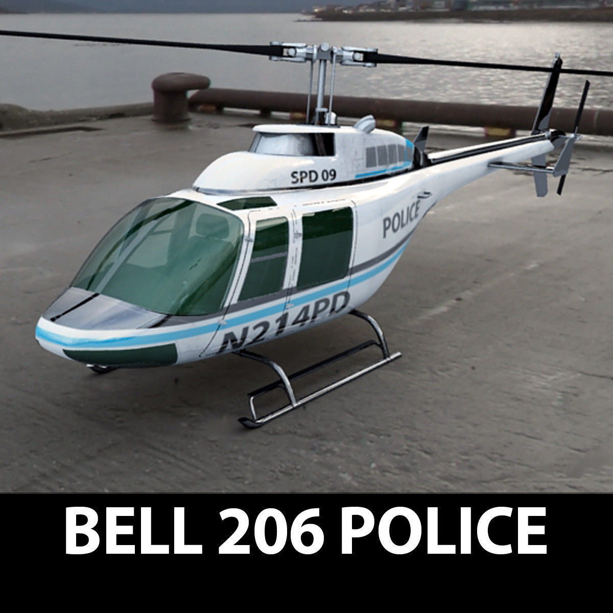 Bell 206 Police 3D model | CGTrader