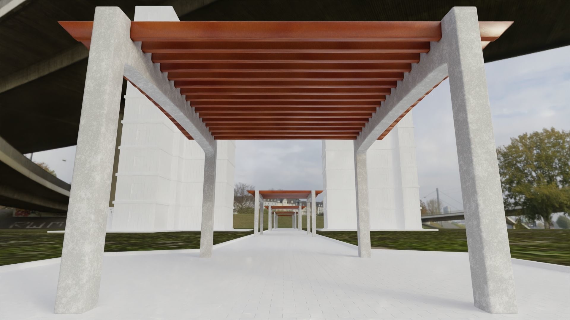 Street Furniture - Pergola 3D model | CGTrader