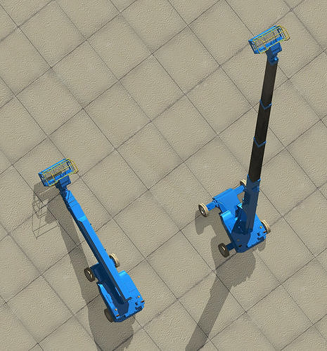 Aerial work platform 2set 3D model | CGTrader