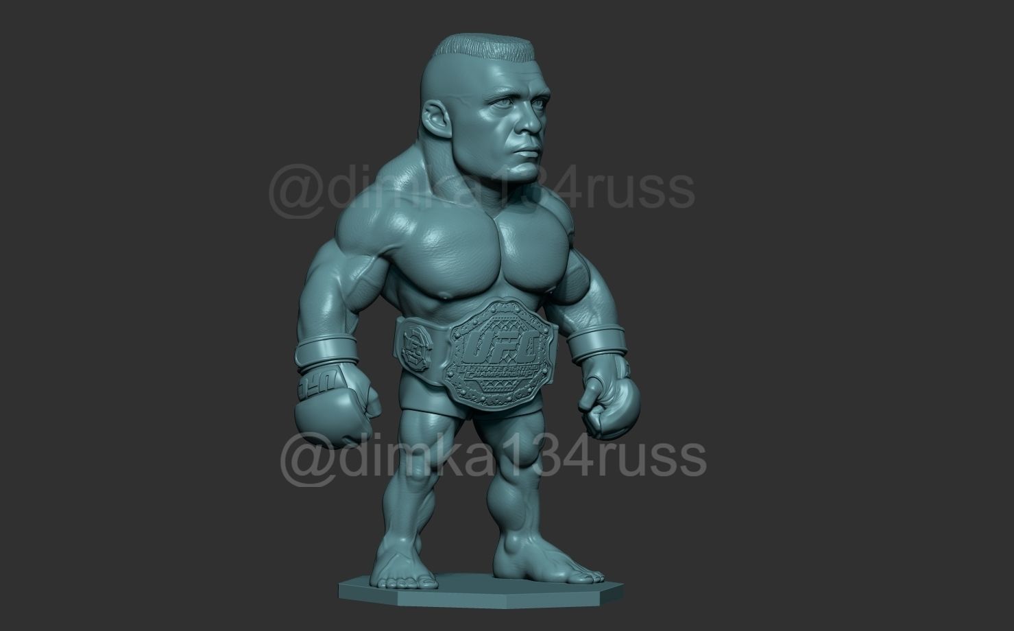 Brock Lesnar 3D model 3D printable | CGTrader