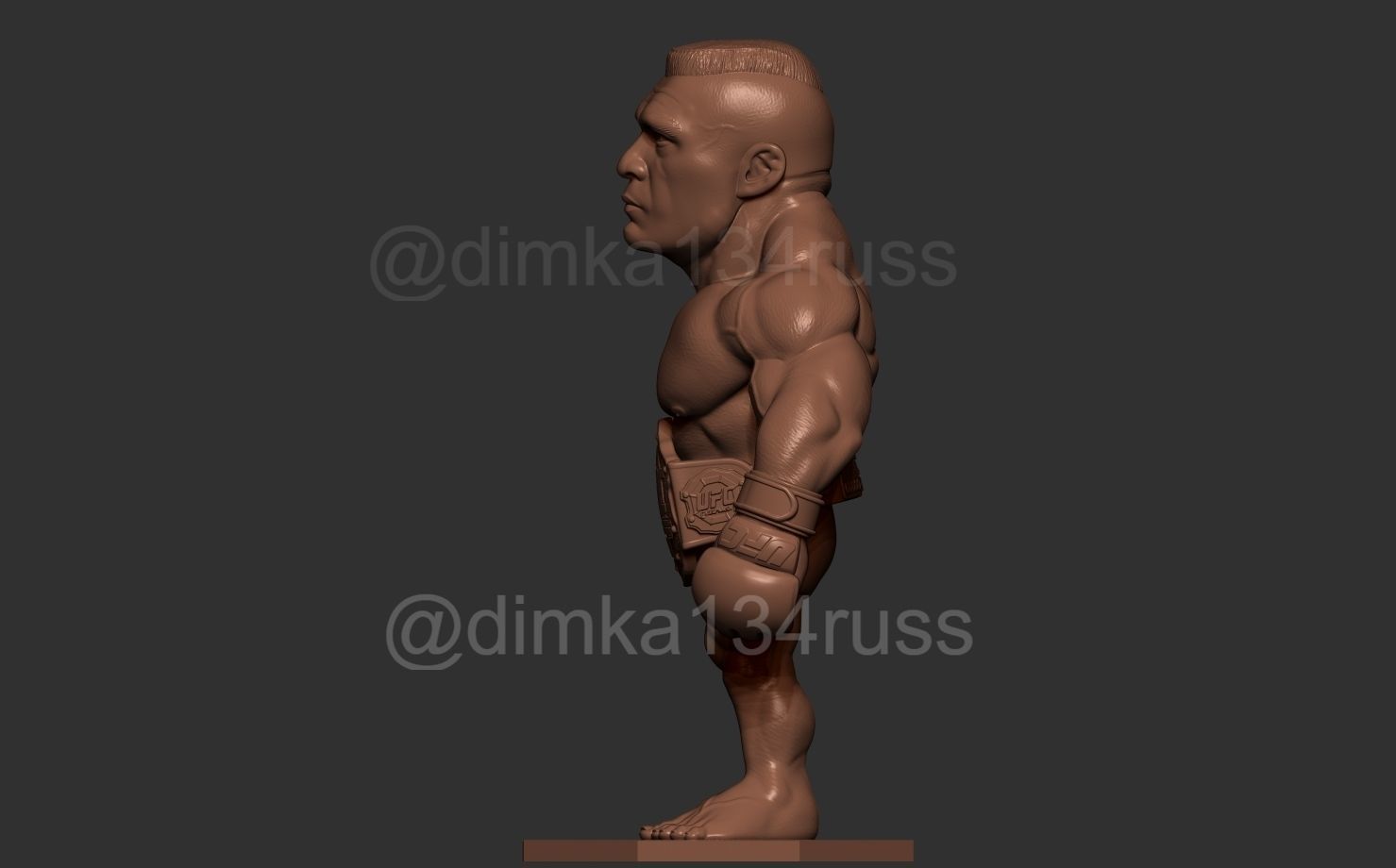 Brock Lesnar 3D model 3D printable | CGTrader