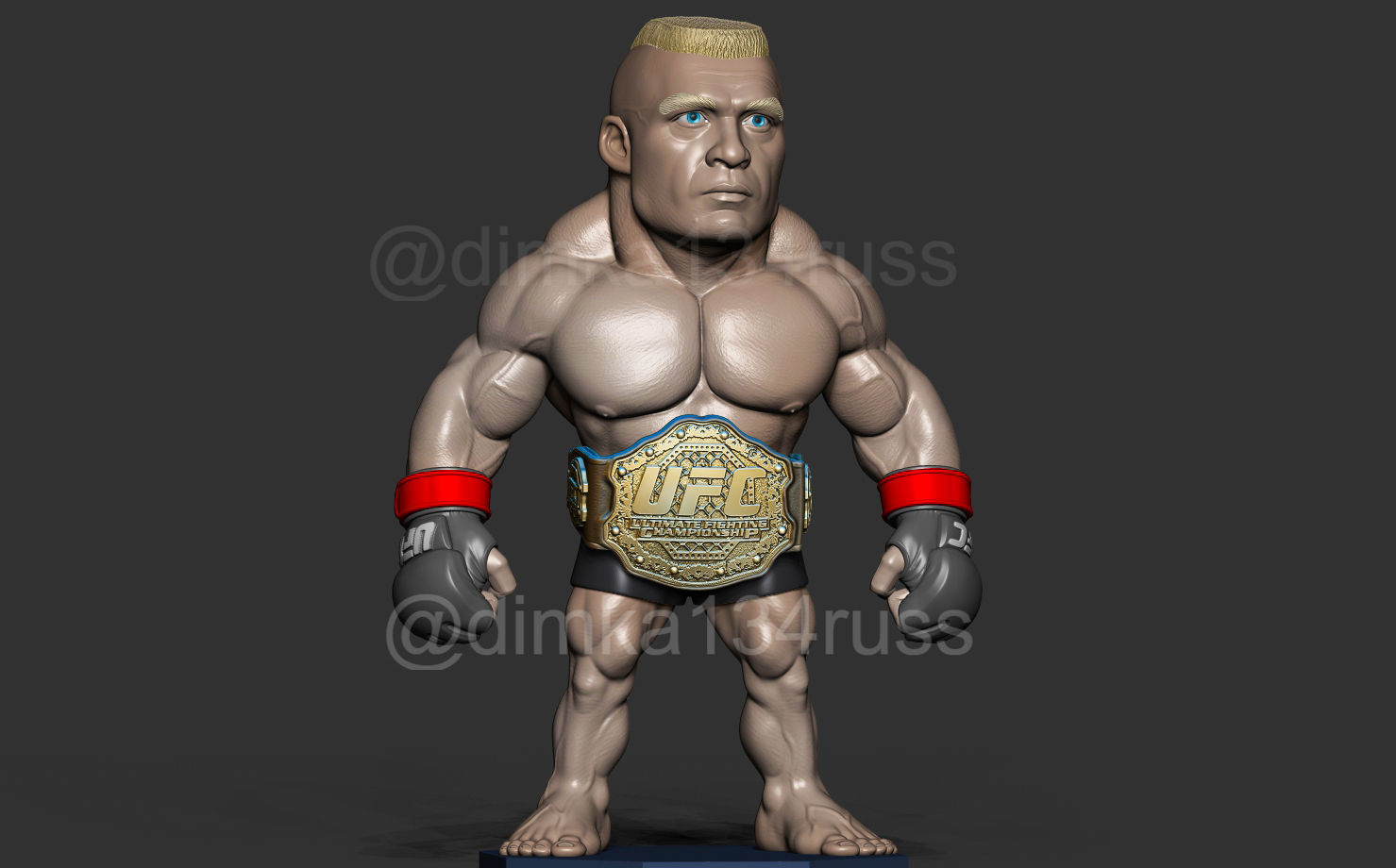 Brock Lesnar 3D model 3D printable | CGTrader