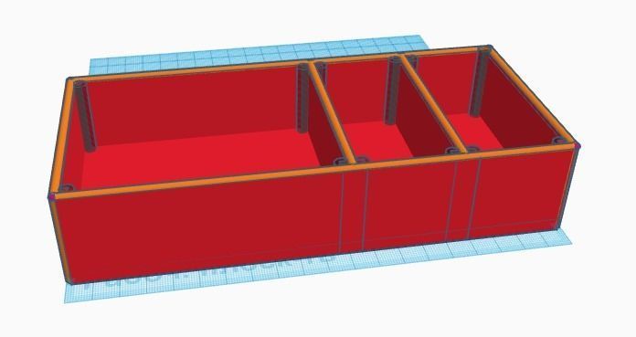 organizer box with two compartments free 3D model 3D printable | CGTrader