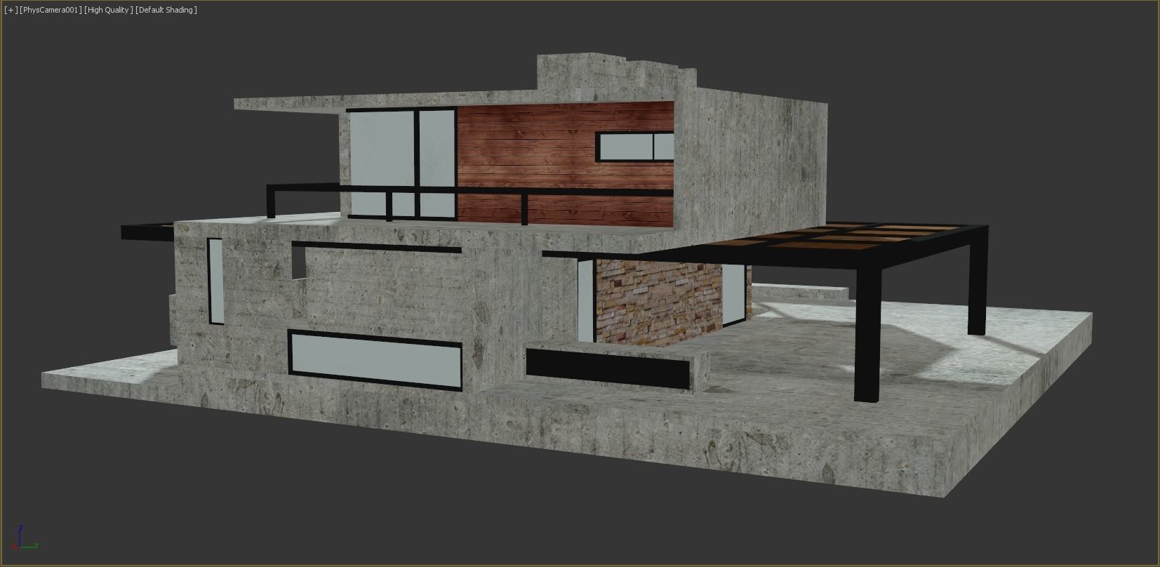 3D model Moden Concrete House VR / AR / low-poly | CGTrader