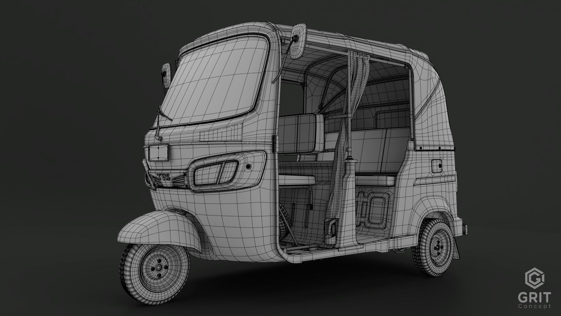 3D model TRICYCLE - RICKSHAW 3D MODEL VR / AR / low-poly | CGTrader