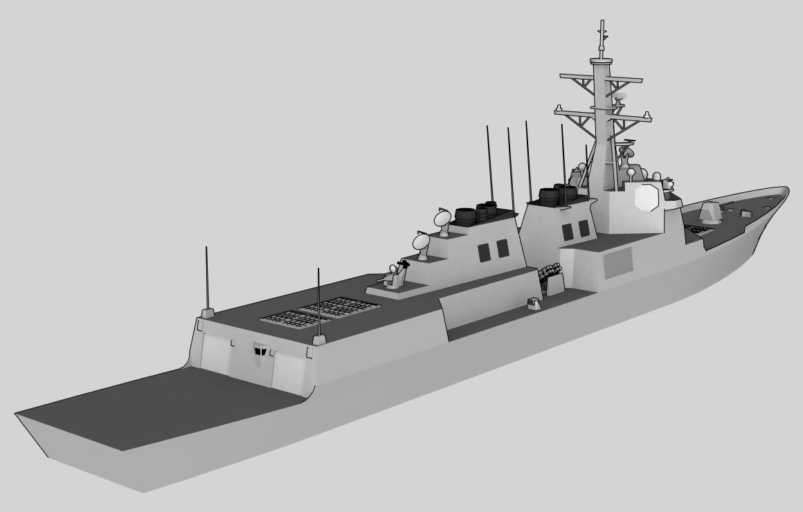 3D model DDG Sejong the Great KDX III class VR / AR / low-poly | CGTrader