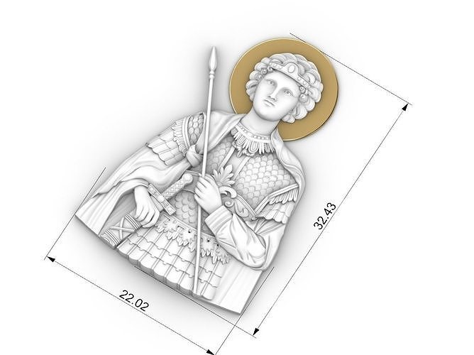 Saint George bas relif 3D cnc model 3D model 3D printable | CGTrader