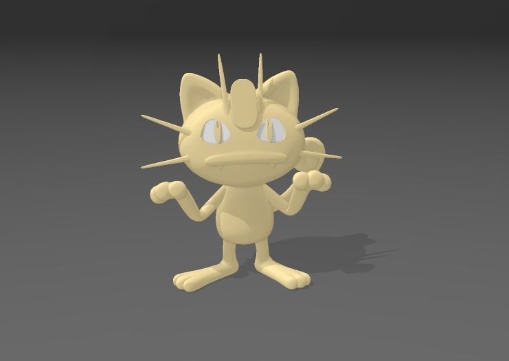 Pokemon Meowth 3d model 3D model 3D printable | CGTrader