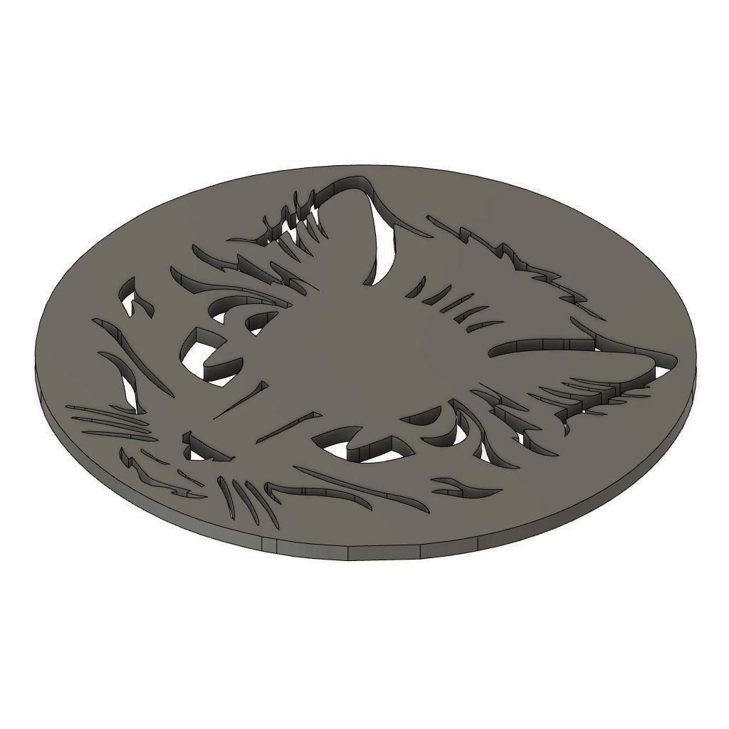 Cat Face Decoration 2D 3D model 3D printable | CGTrader