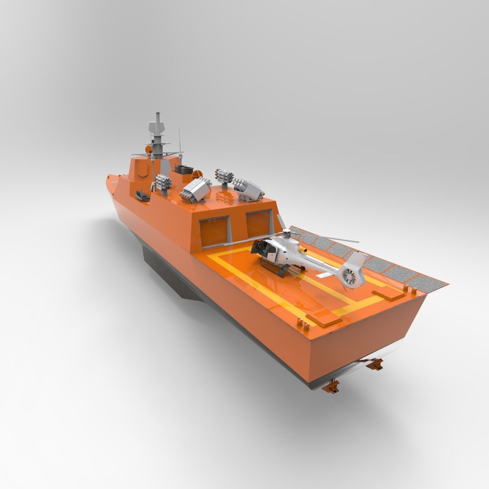 Fast destroyer ship II 3D model | CGTrader