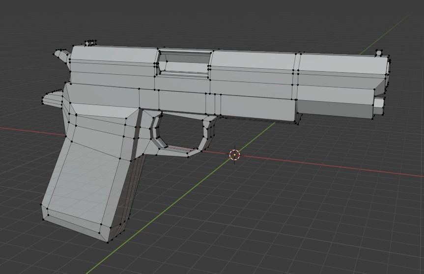 3D model Low-Poly Pistol gun VR / AR / low-poly | CGTrader