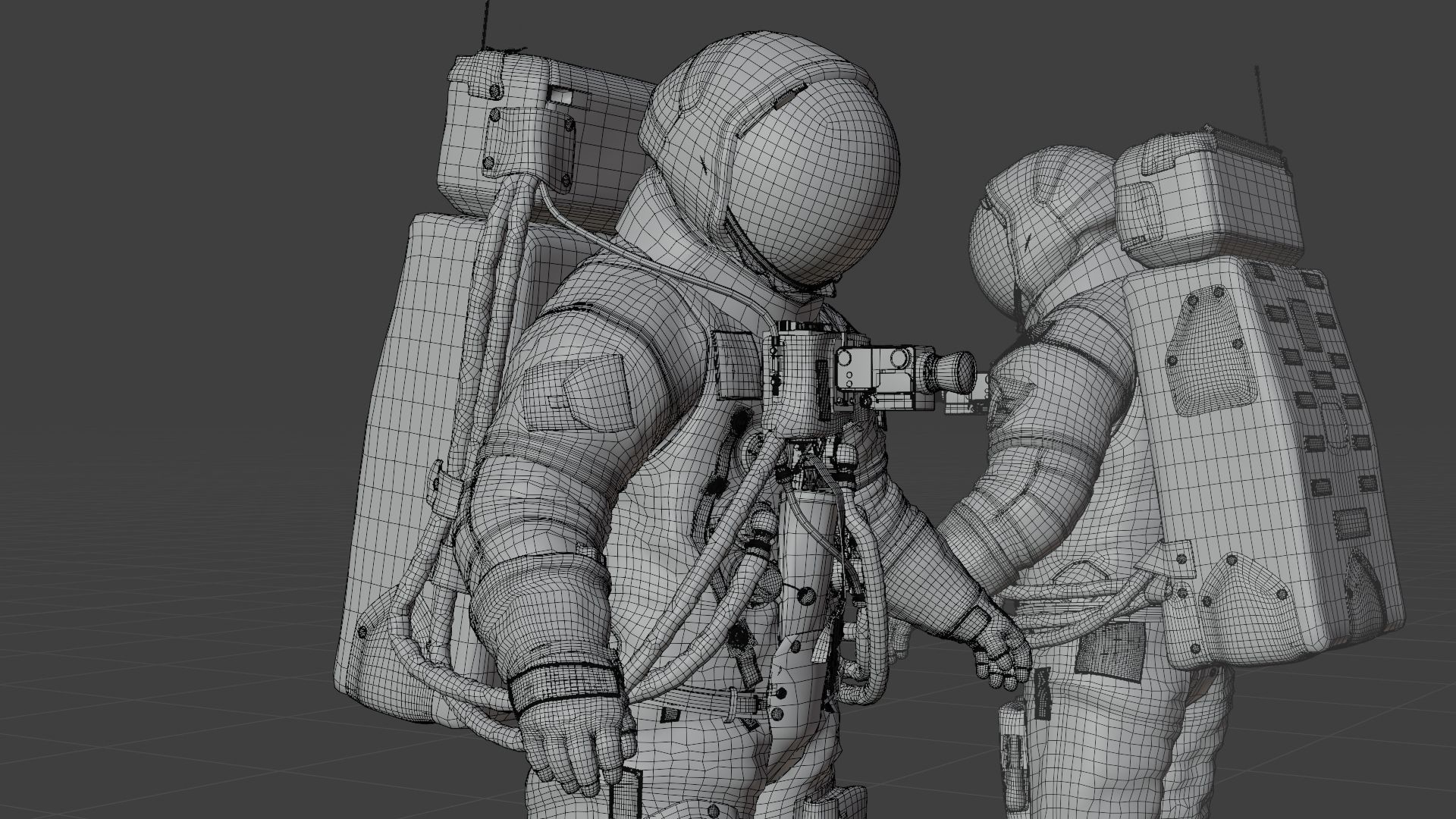 3D model Apollo 11 A7L Spacesuit Rigged VR / AR / low-poly rigged | CGTrader