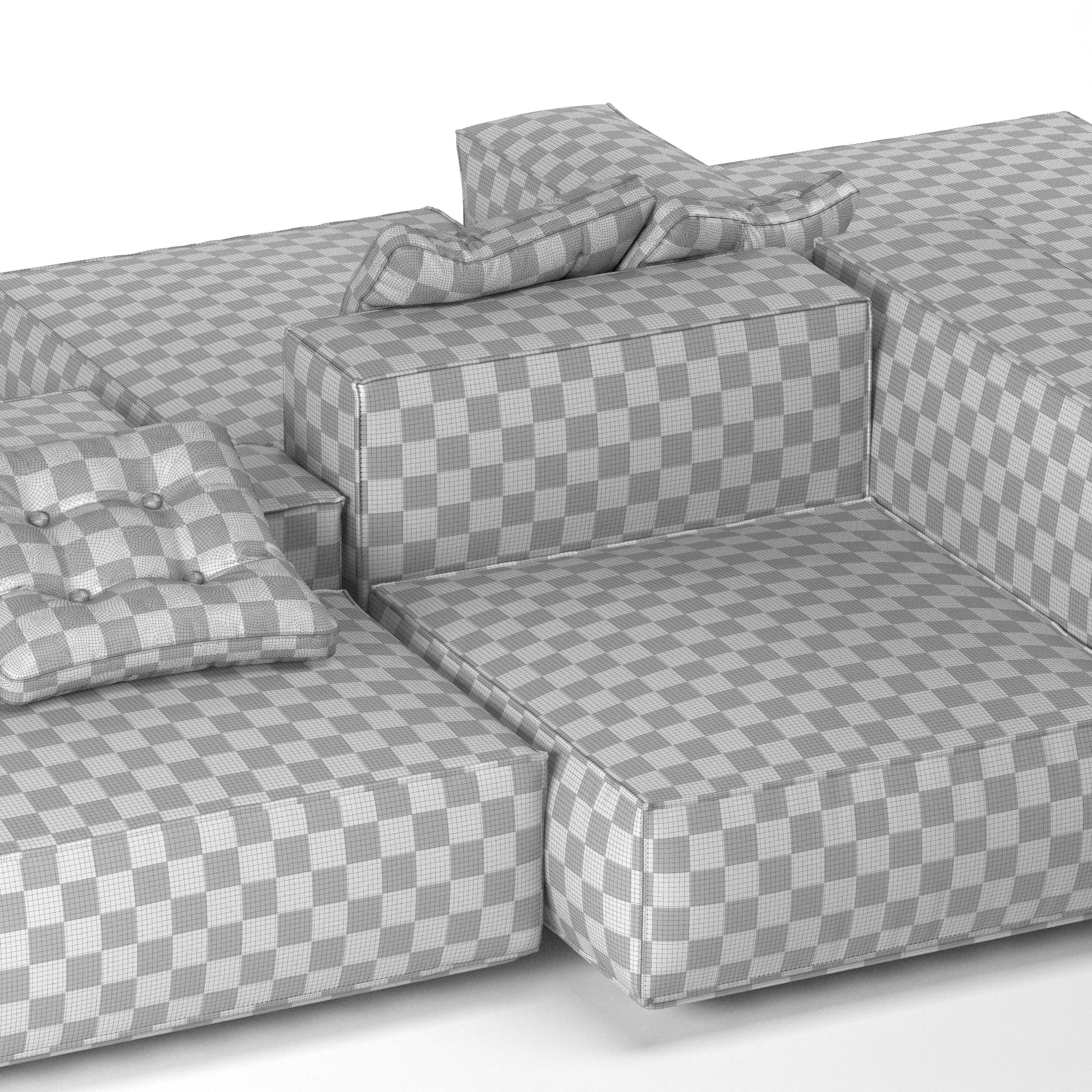 Marechiaro system MH12 modular sofa by Arflex Italia 3D model | CGTrader