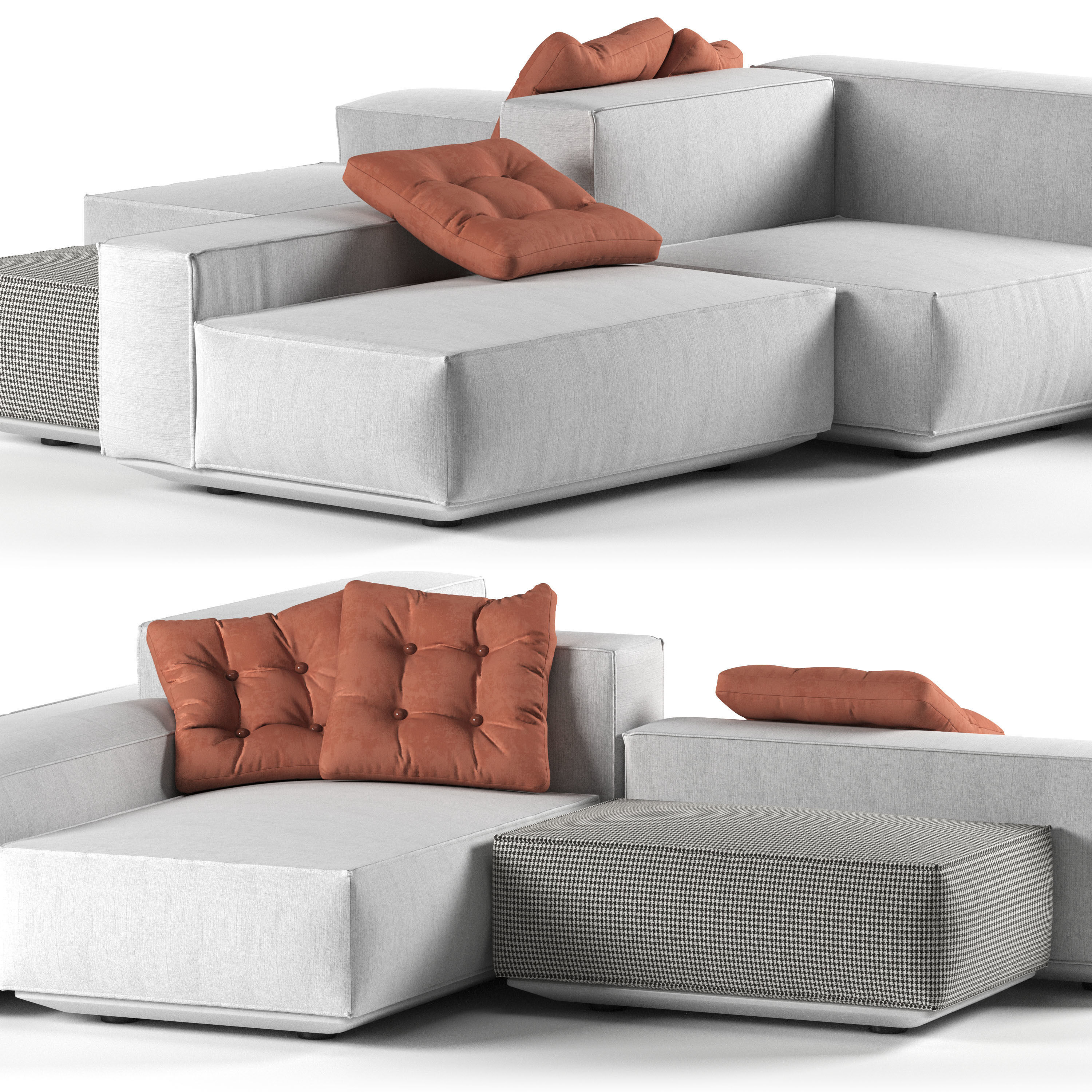 Marechiaro system MH12 modular sofa by Arflex Italia 3D model | CGTrader