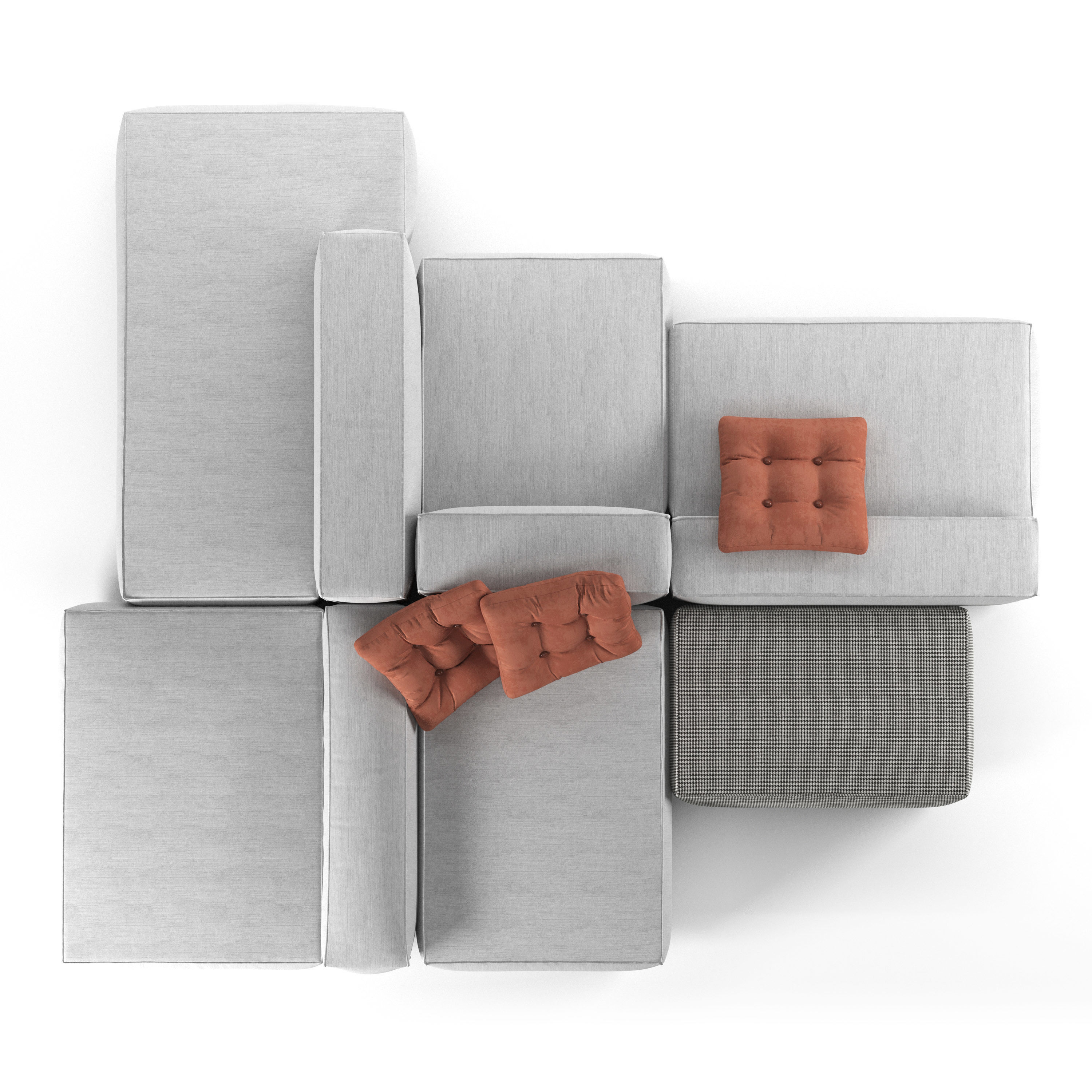 Marechiaro system MH12 modular sofa by Arflex Italia 3D model | CGTrader