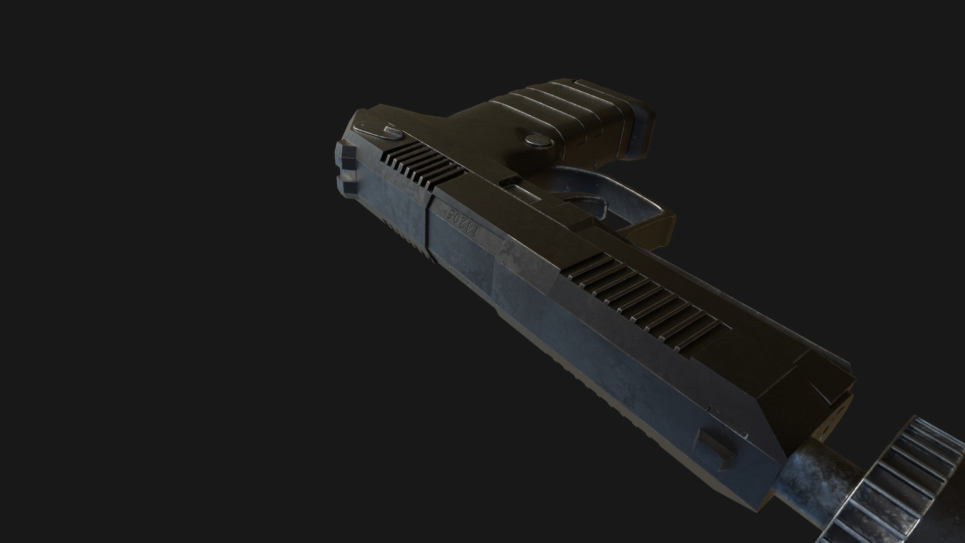 3D model Russian self loading pistol Udav with silencer VR / AR / low ...