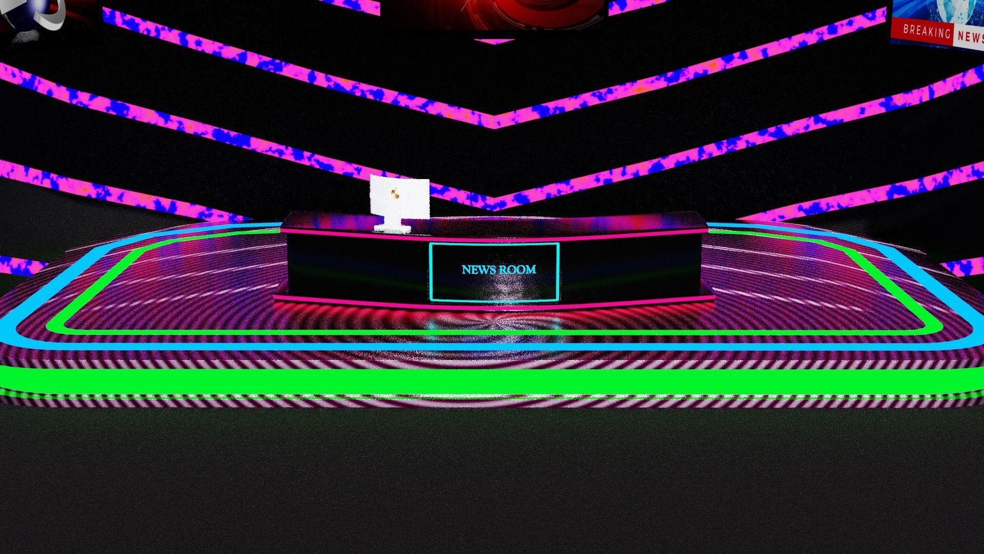 Virtual Brodcast Studio 3D model | CGTrader