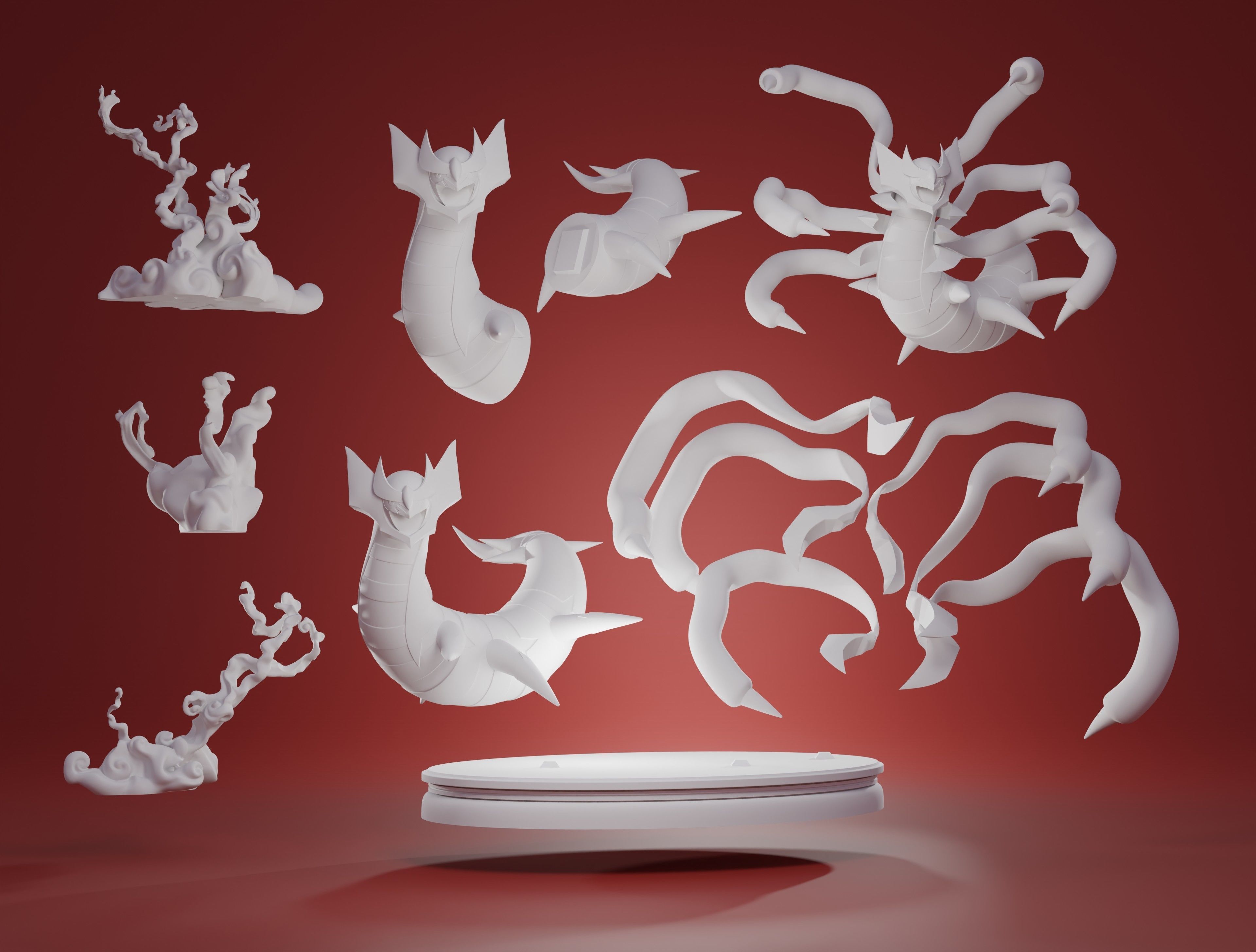 GIRATINA ORIGIN FORM - POKEMON with cuts and as a whole 3D model 3D ...