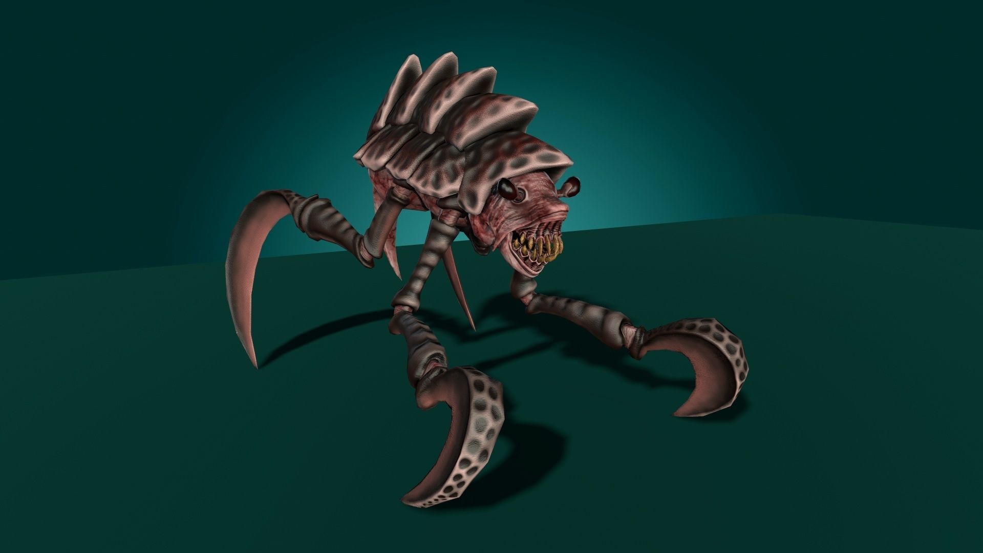 3D model Shell Monster VR / AR / low-poly rigged animated | CGTrader