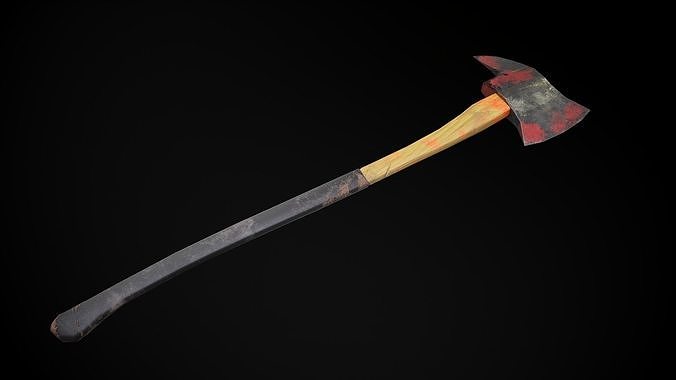 Game ready low poly fire axe 3D model | CGTrader