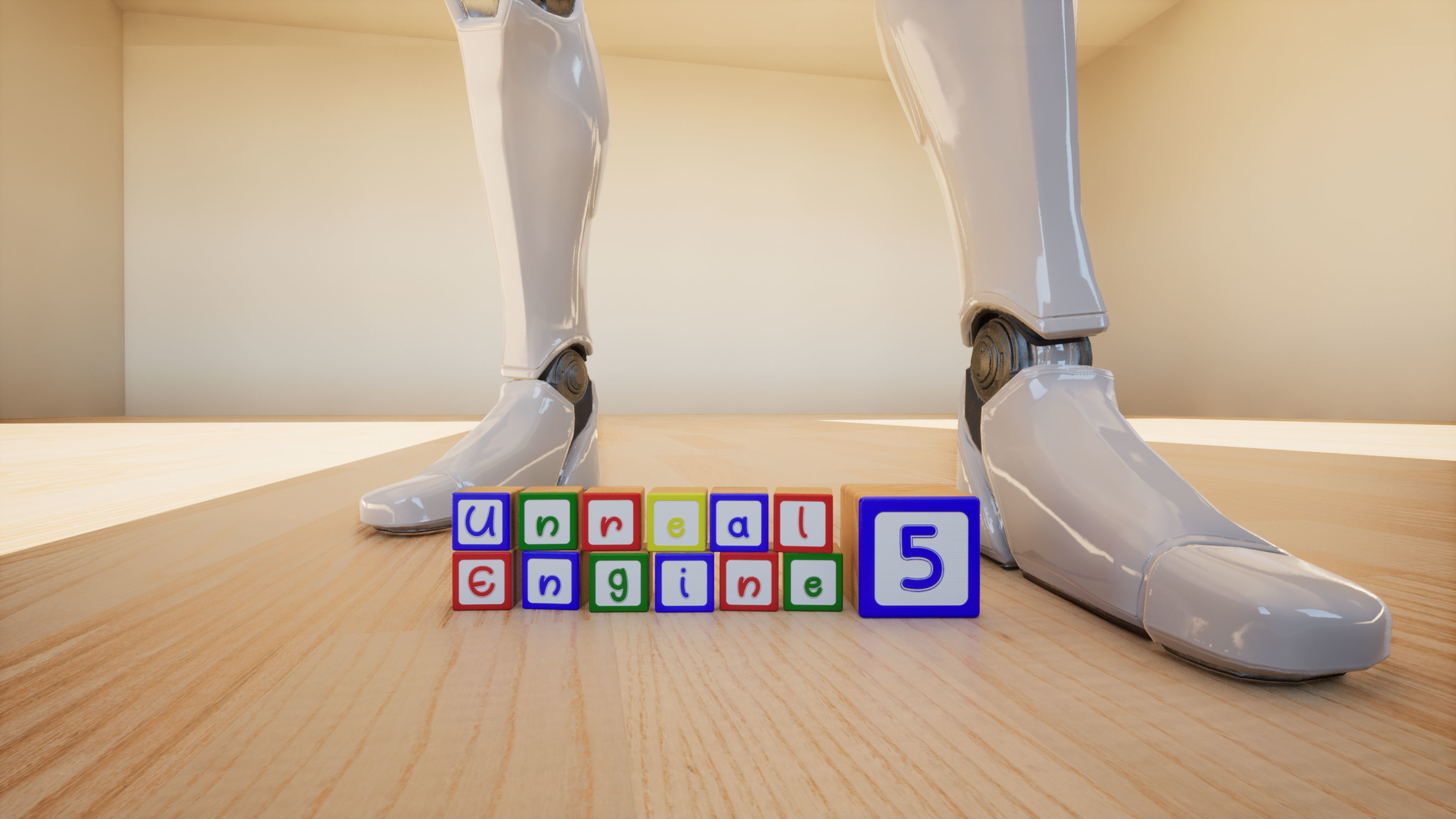 3D model Wooden Blocks - Alphabet and Numbers - Unreal Engine VR / AR ...