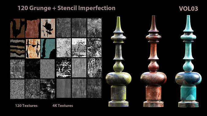 120 Grunge and Roughness Imperfection Texture | CGTrader
