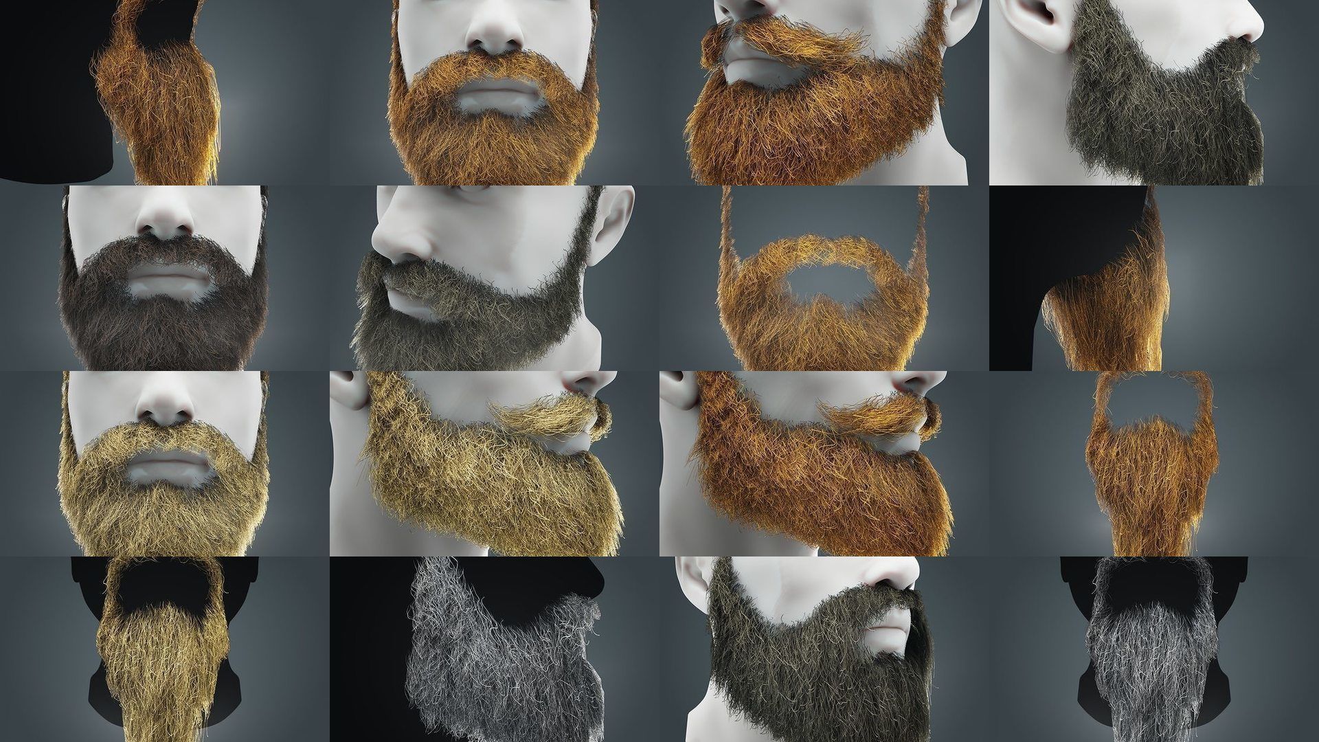 Beard RealTime Pack Version 2 3D Model Collection | CGTrader