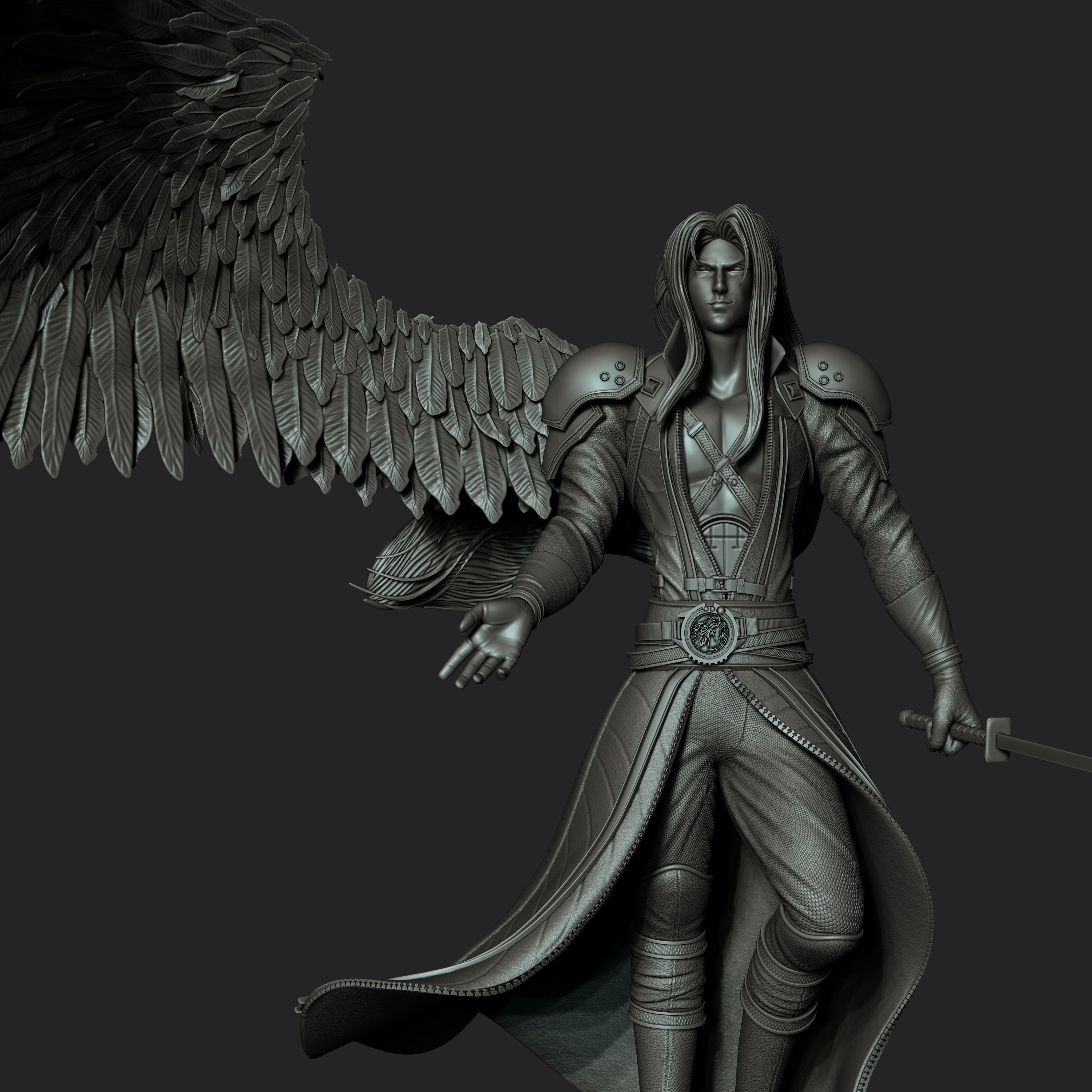 Sephiroth - One winged angel - Final Fantasy VII 3D model 3D printable ...