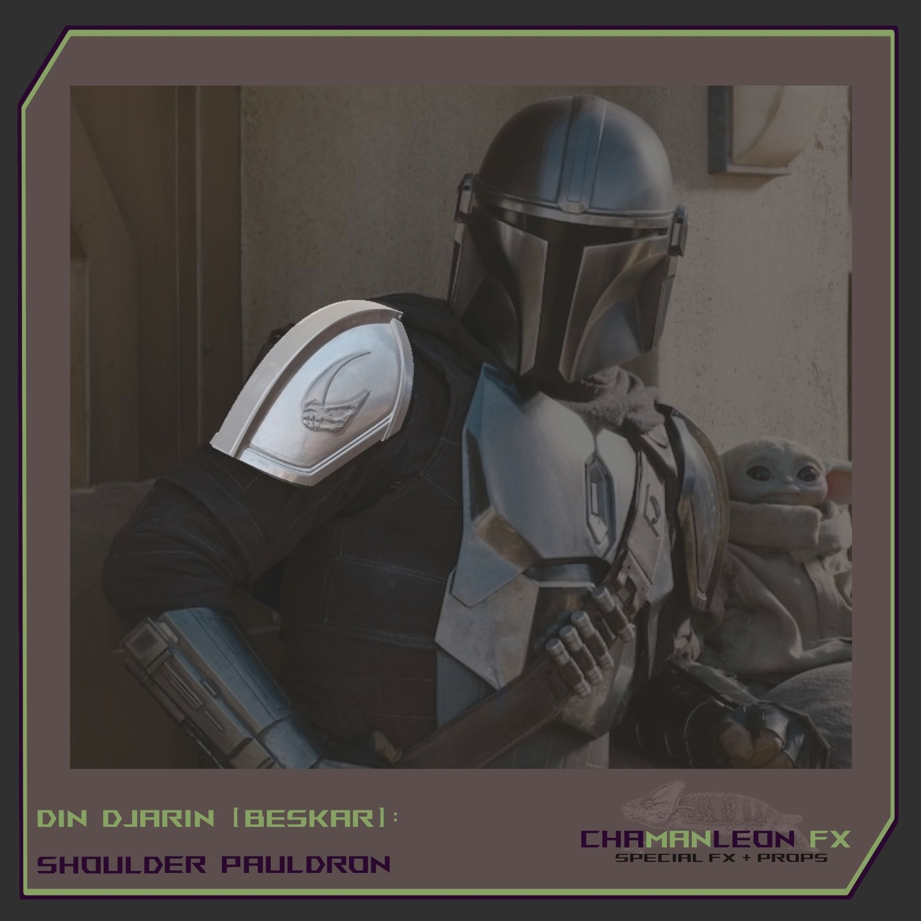 Din Djarin Beskar Shoulder Pauldrons and Mudhorn Signet Cosplay 3D ...