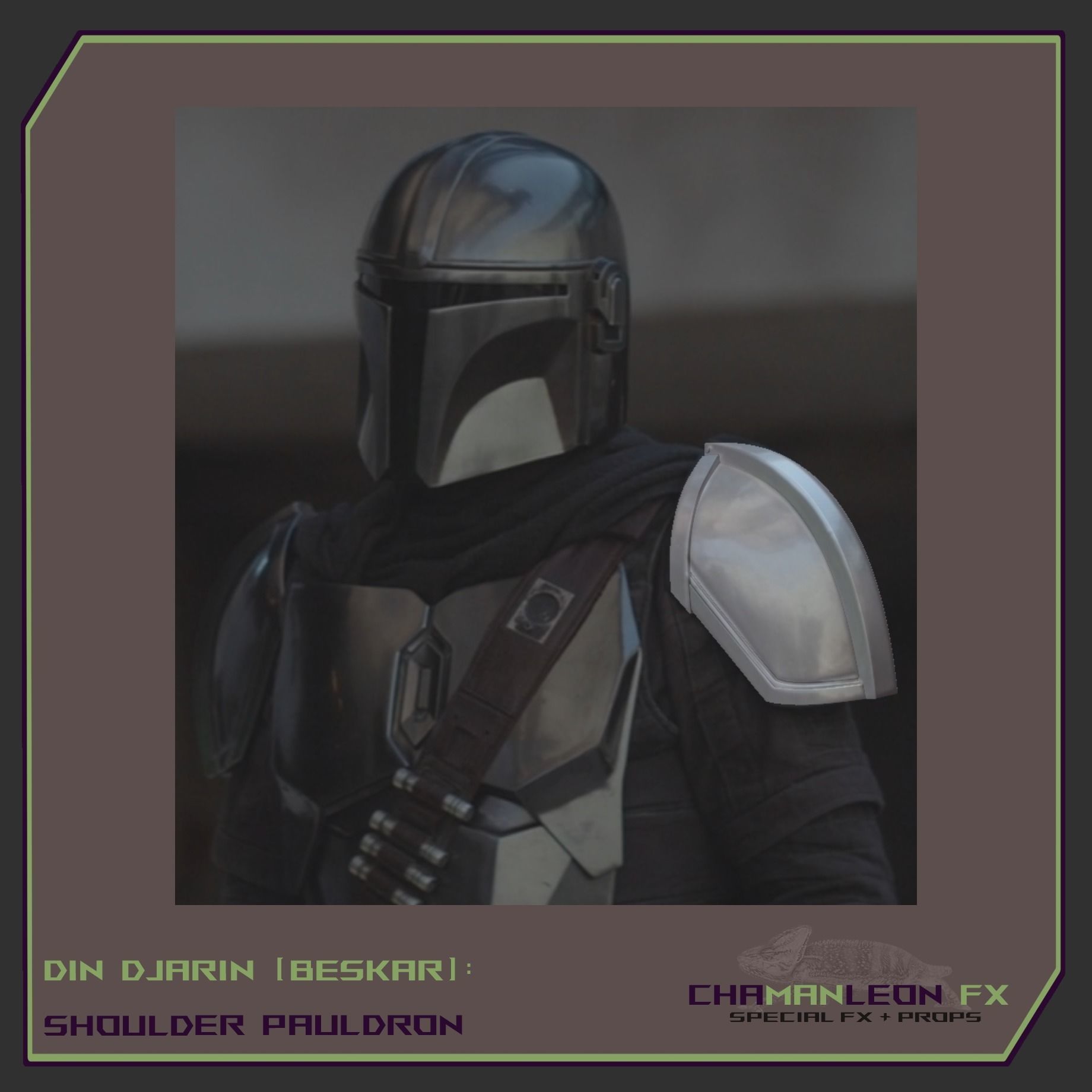 Din Djarin Beskar Shoulder Pauldrons and Mudhorn Signet Cosplay 3D ...