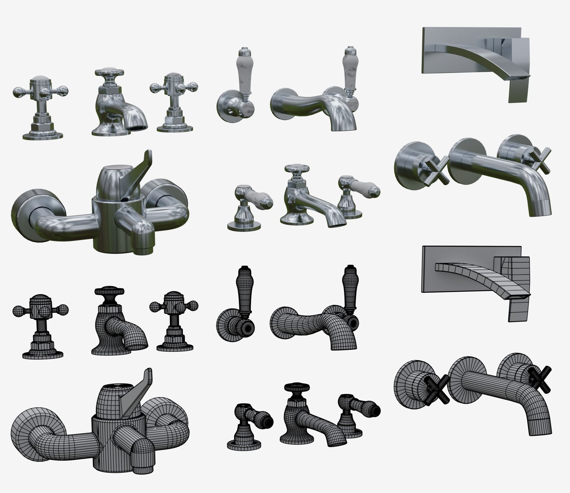 FREE Interior Pack - Traditional and Modern 30 BASIN TAPS free VR / AR ...