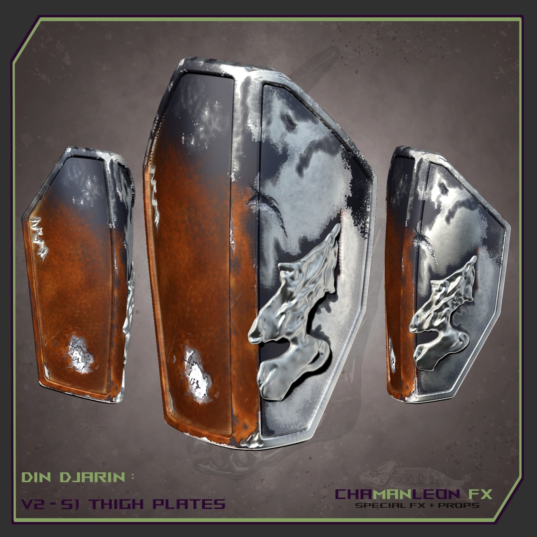 Din Djarin Mandalorian Thigh Plates Bundle Cosplay 3D model 3D ...