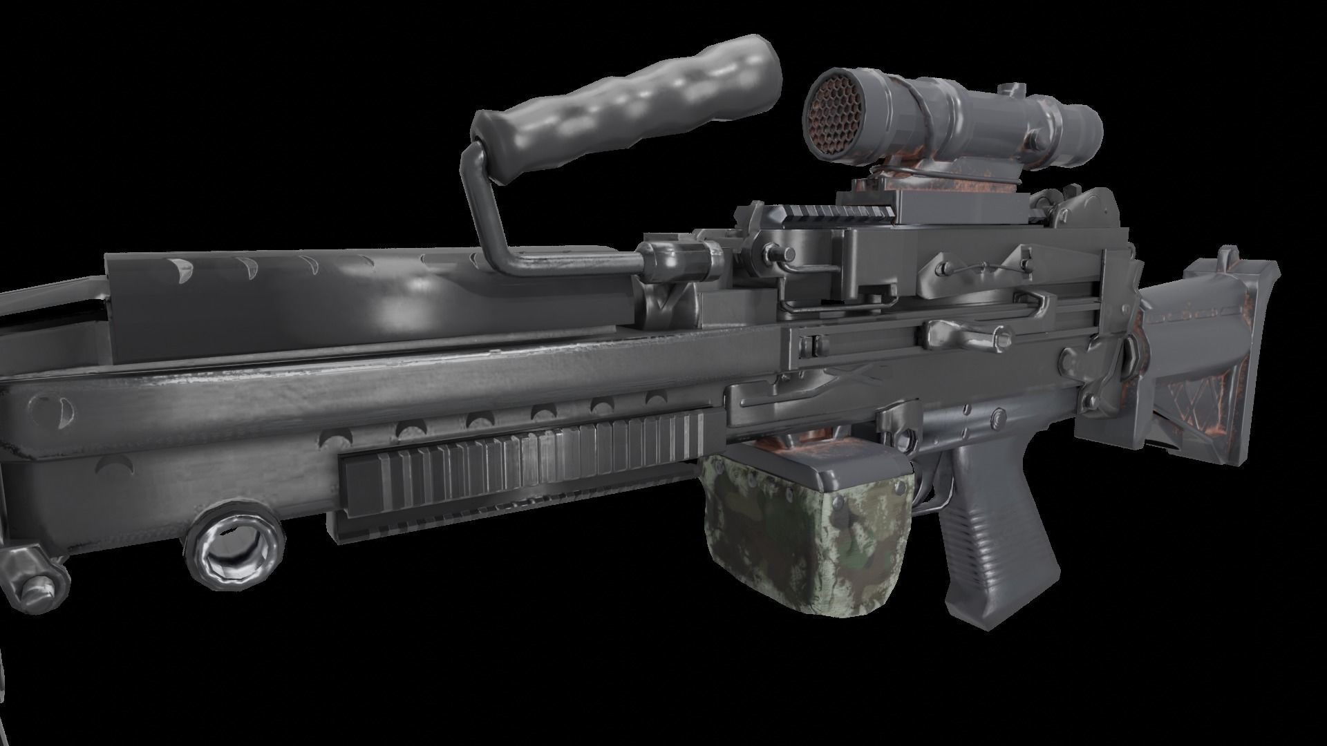 M249 free 3D model | CGTrader