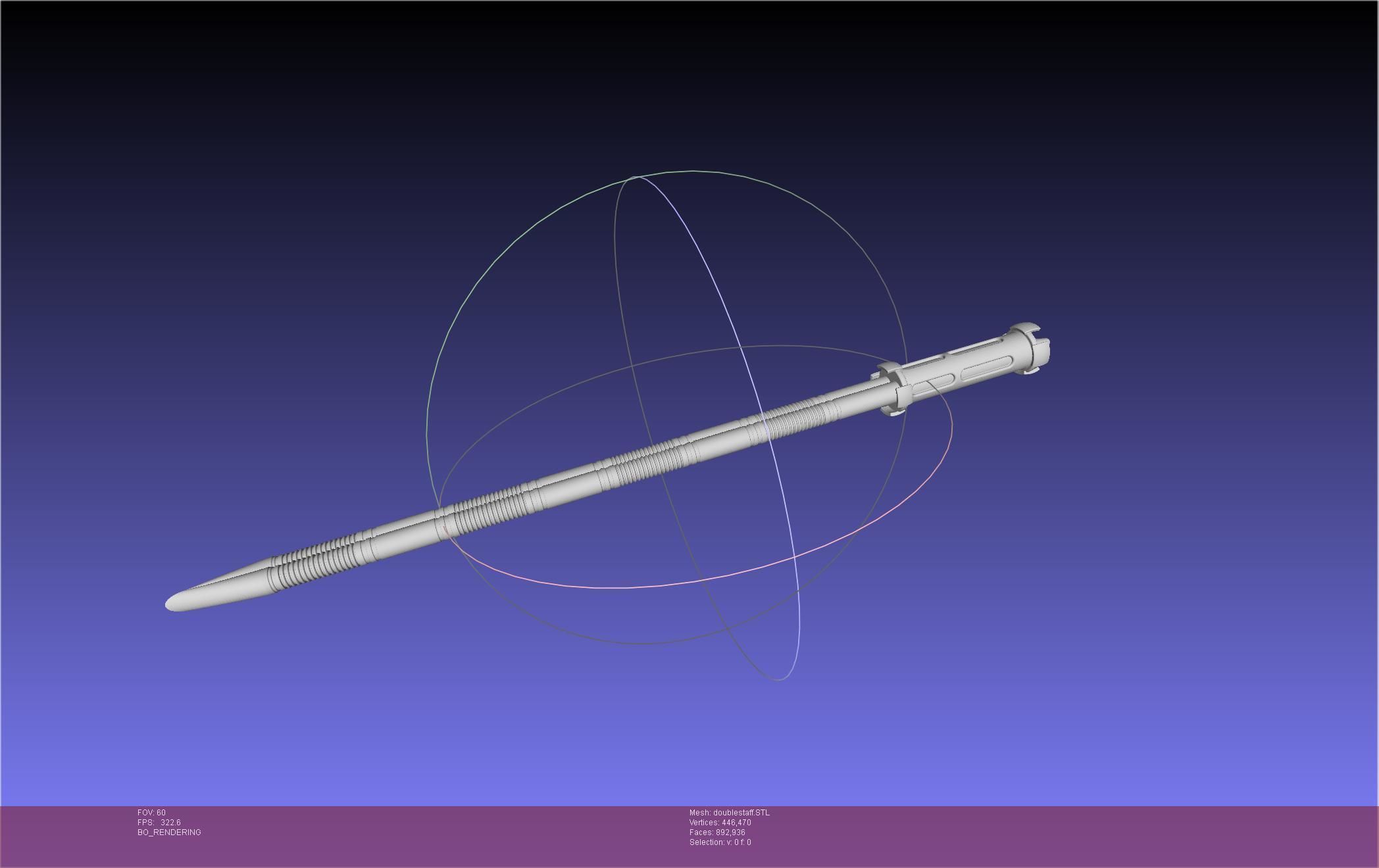 Star Wars Last Jedi Praetorian Guard Double Staff 3D model 3D printable ...