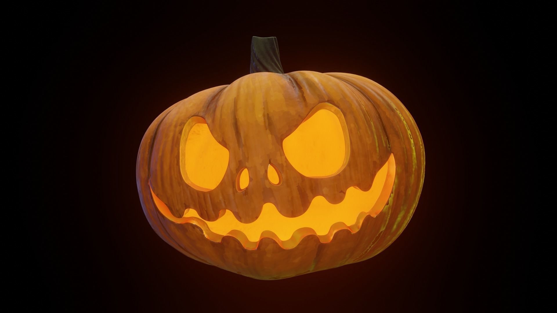 Pumpkin model with stylized texture 3D model animated rigged | CGTrader