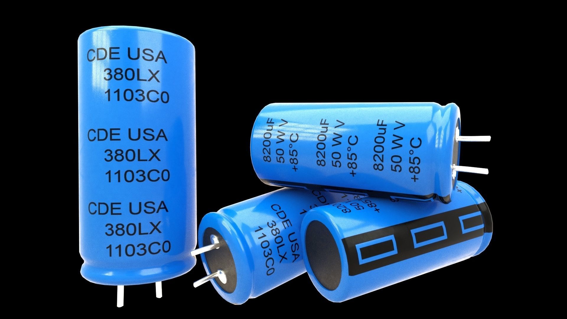 3D model of capacitor 8200uF 50V 3D model | CGTrader