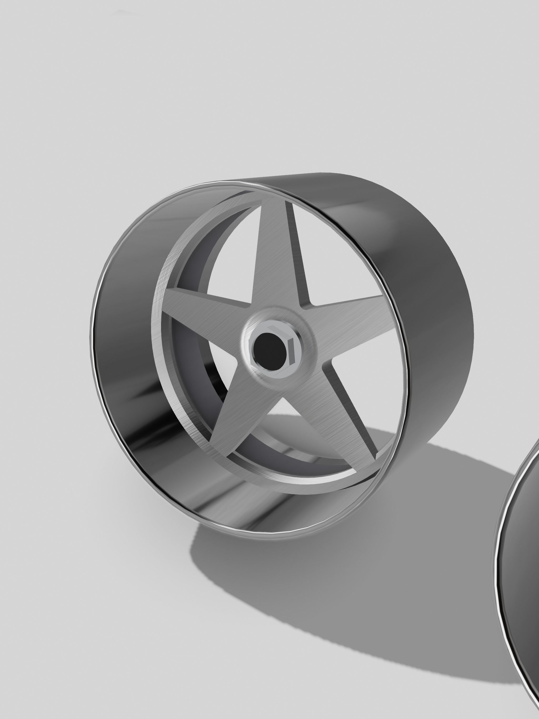 MOMO Star 3 pce Wheels staggered rims deep dish 3D model 3D printable ...