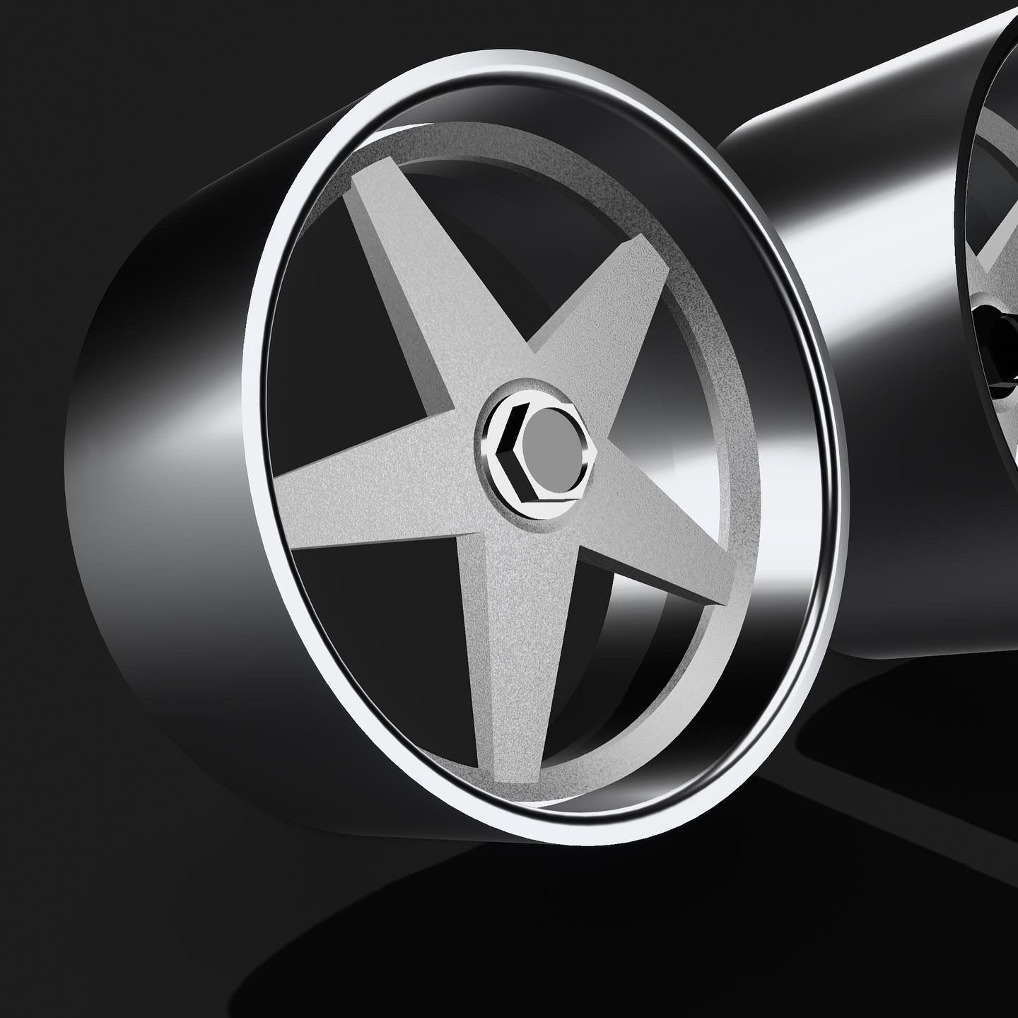 Momo Star 3 Pce Wheels Staggered Rims Deep Dish 3d Model 3d Printable Cgtrader