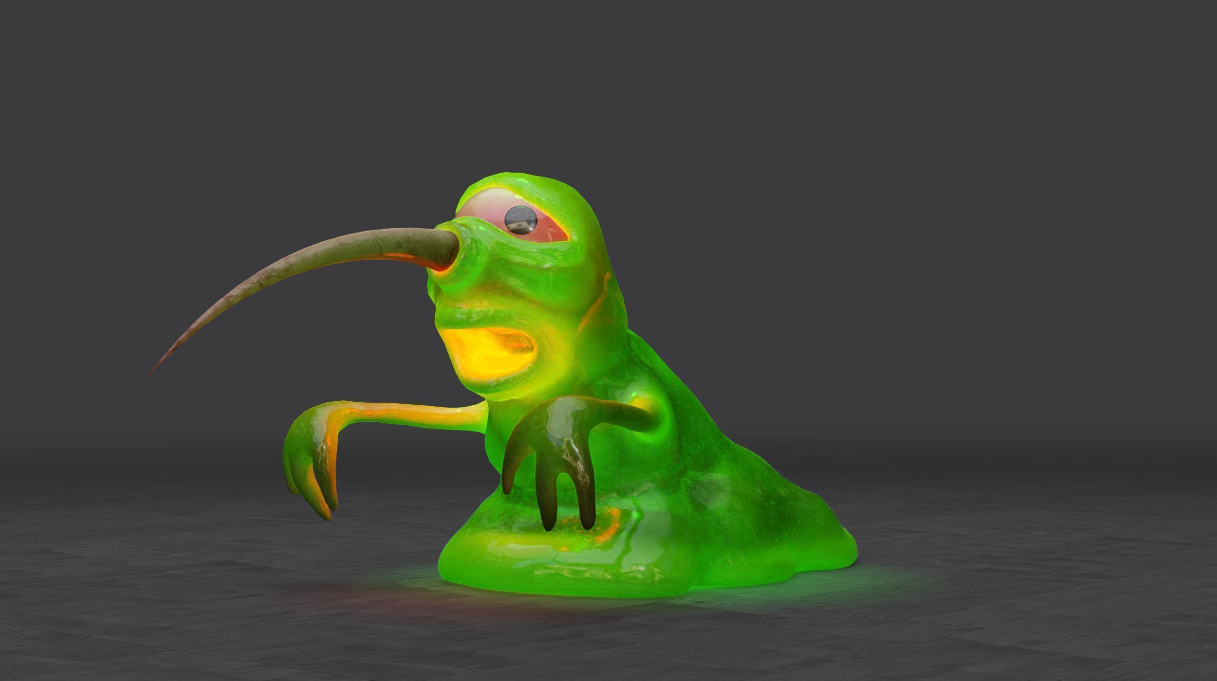 Slime monster free 3D model | CGTrader