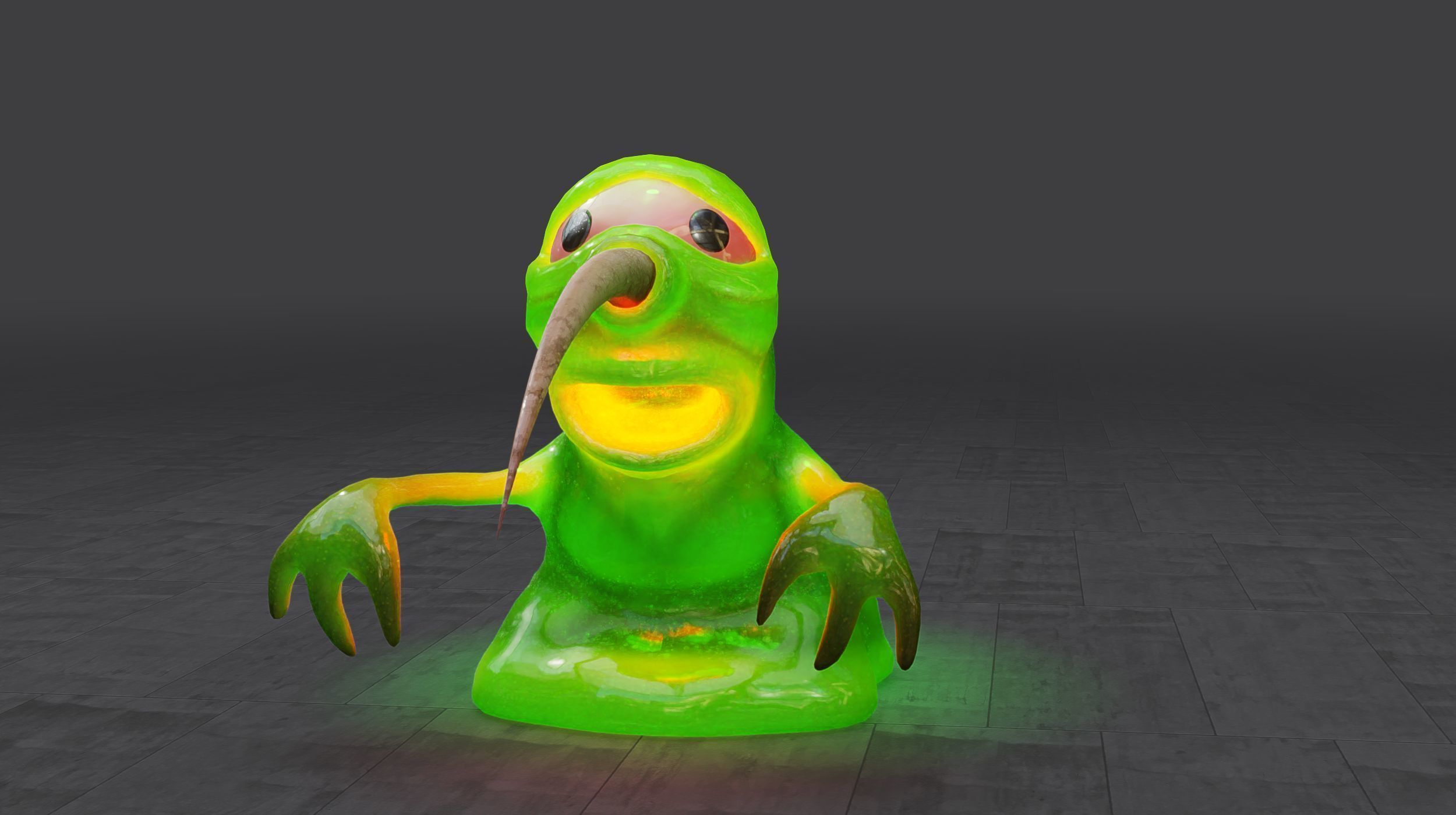 Slime monster free 3D model | CGTrader
