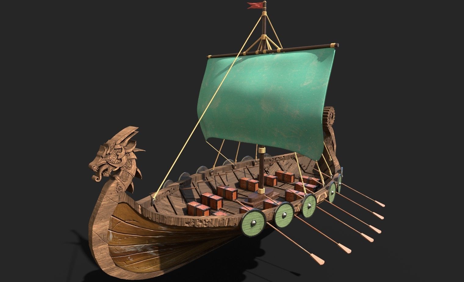 Viking Longship 3D model | CGTrader