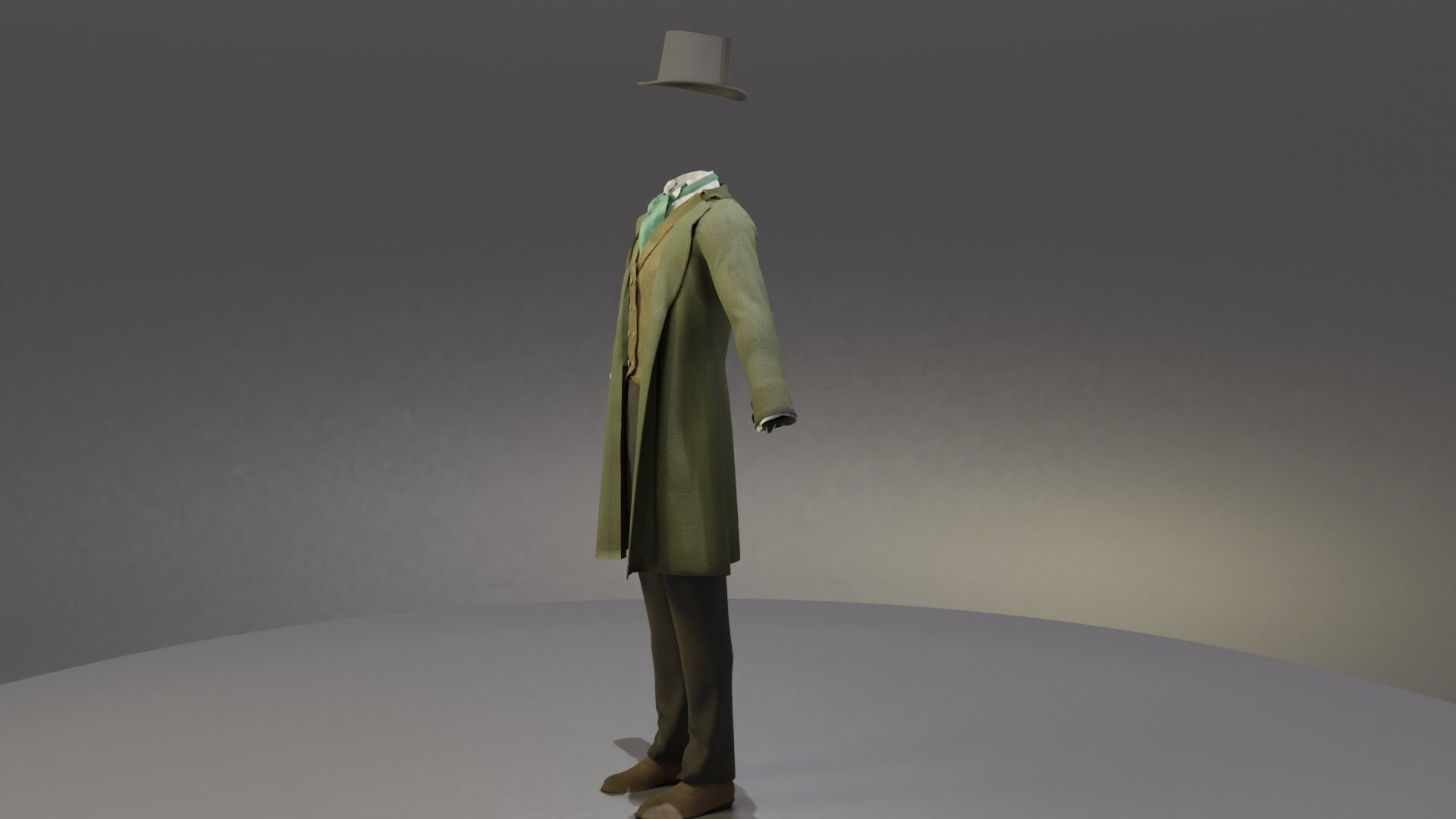 3D model Victorian Man Suite and hat VR / AR / low-poly | CGTrader