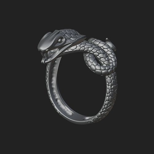 Snake Ring 3D model 3D printable | CGTrader