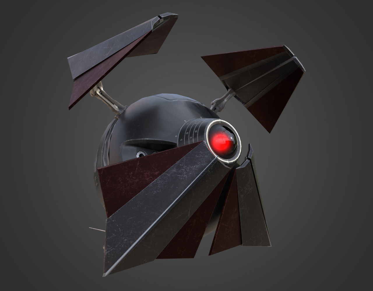 3D model Sci-Fi Enemy Drone VR / AR / low-poly | CGTrader