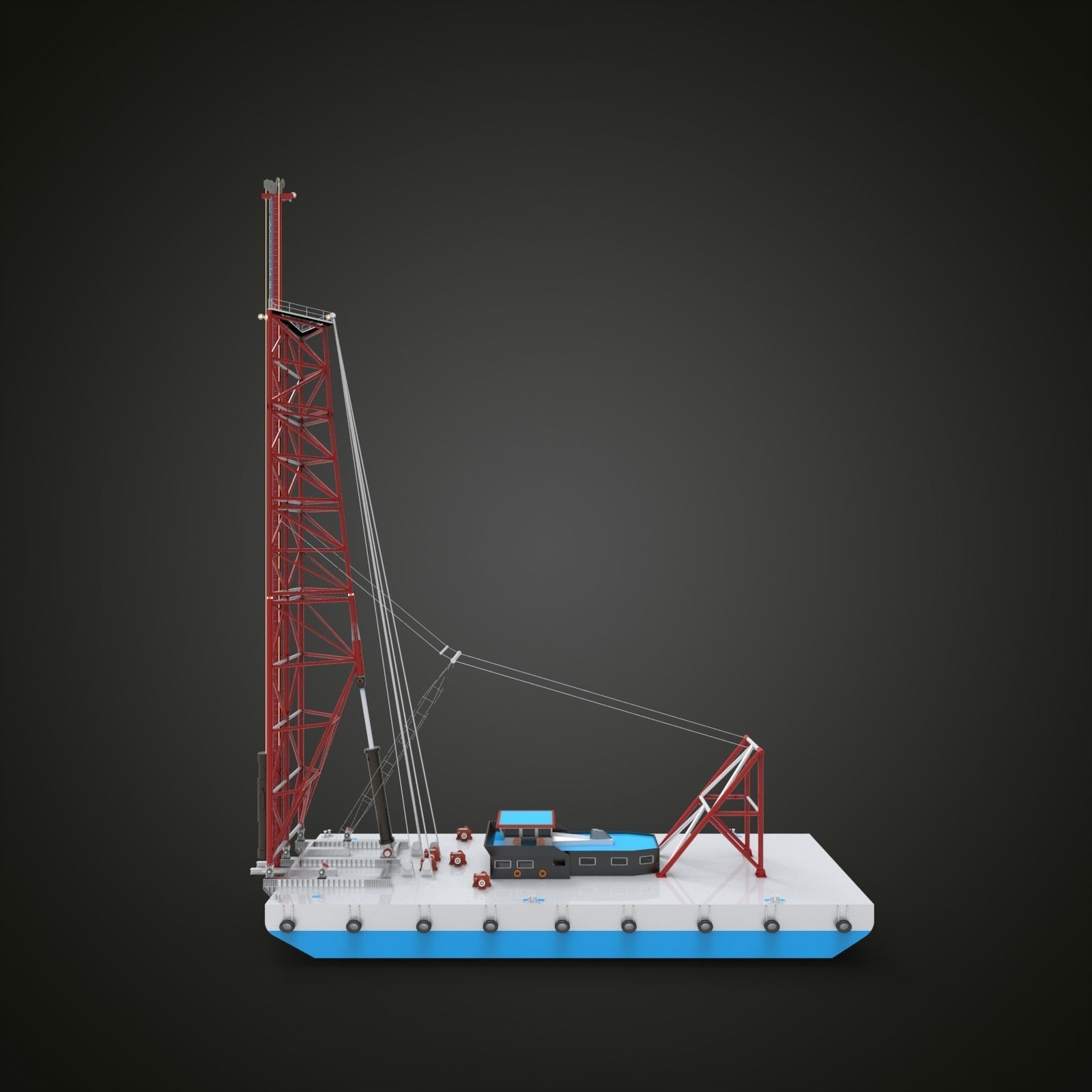 Offshore barge II 3D model | CGTrader